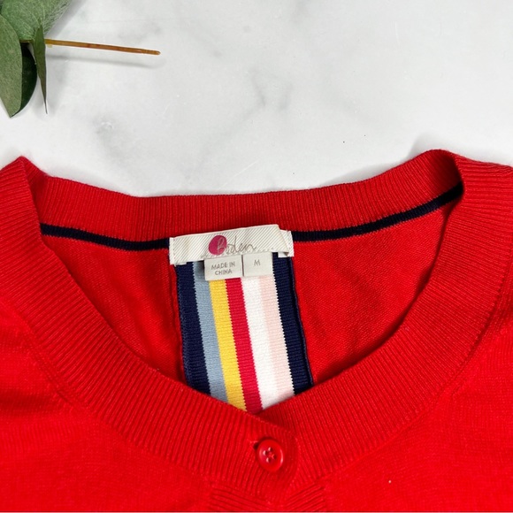 Boden | Sweaters | Boden Cassandra Cardigan Sweater Red Multi Stripe ...